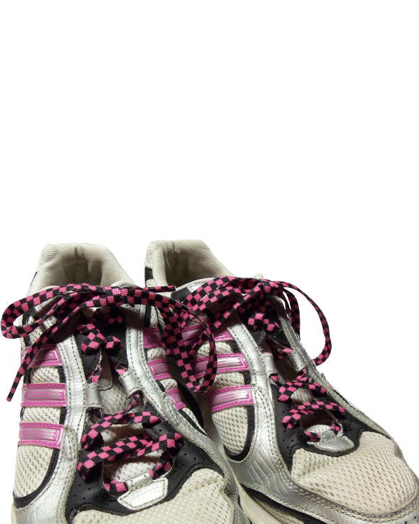 Checkered Shoelaces 45″ pair – Race Track Wholesale