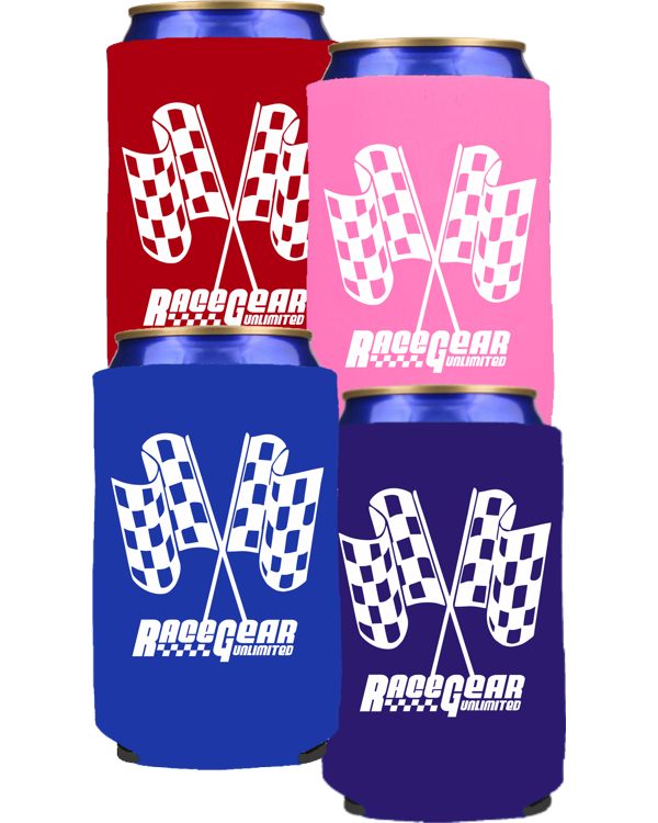 Can Cooler w/Checkered Flag 12oz. – Race Track Wholesale