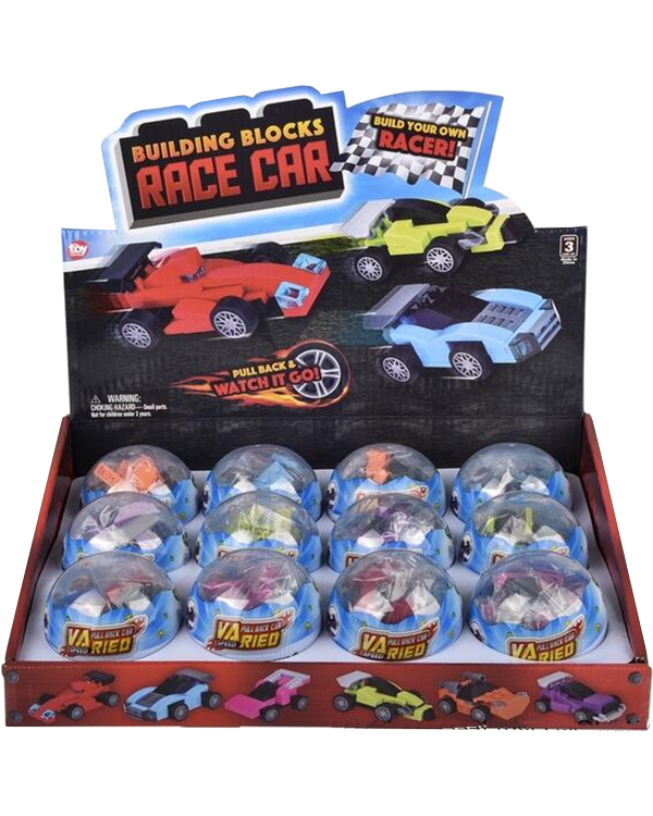 Building Block Race Car in Egg – Race Track Wholesale